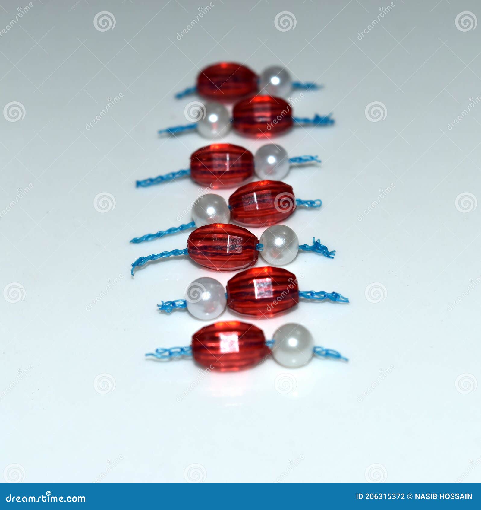 White and Red Multiple Plastic Objects Unique Photo Stock Photo - Image ...