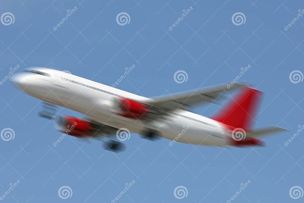 White and Red Plane Landing Stock Photo - Image of clear, a320: 33639808