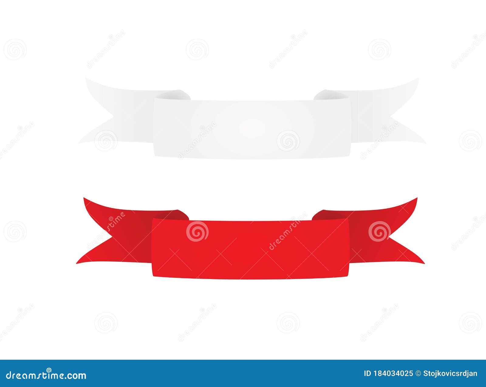 White and red ribbon stock vector. Illustration of decoration - 184034025