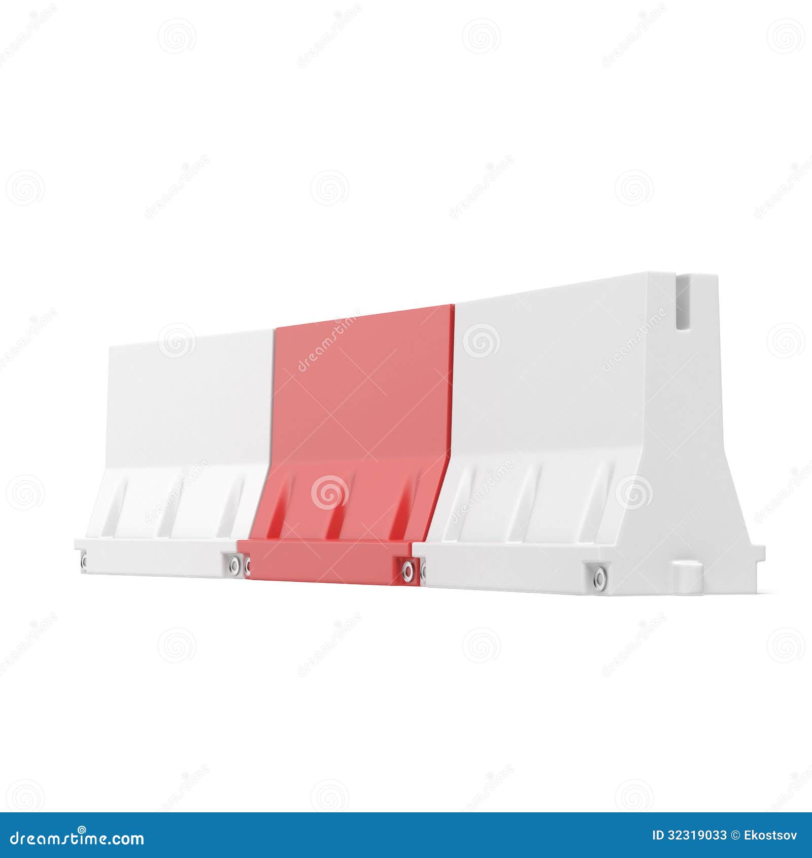 White and Red Road Barriers Stock Illustration - Illustration of ...