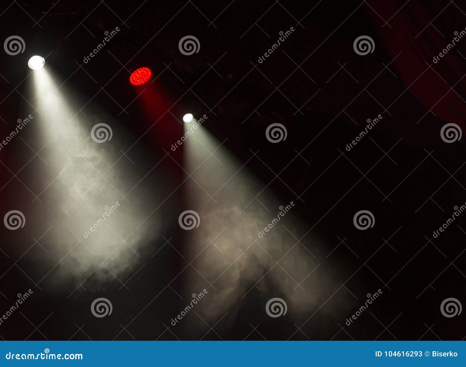 Two Spotlights On Stage