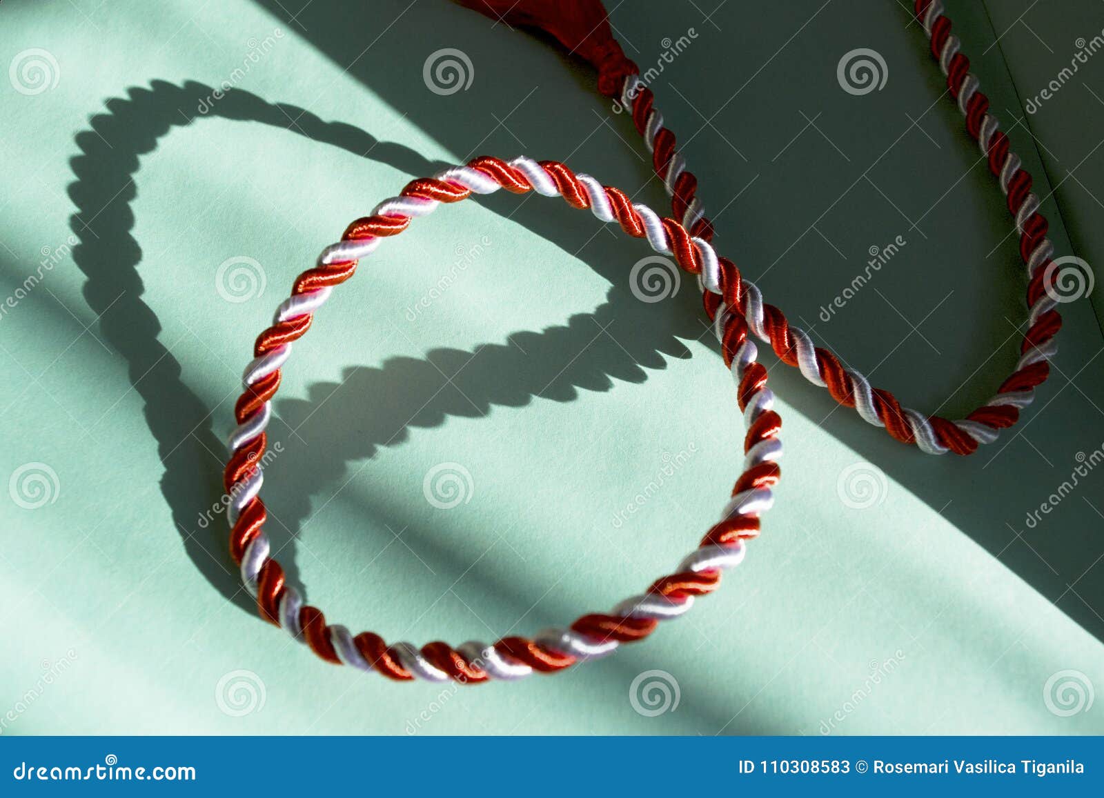 White and Red String in Heart Shape Stock Image - Image of love, white ...