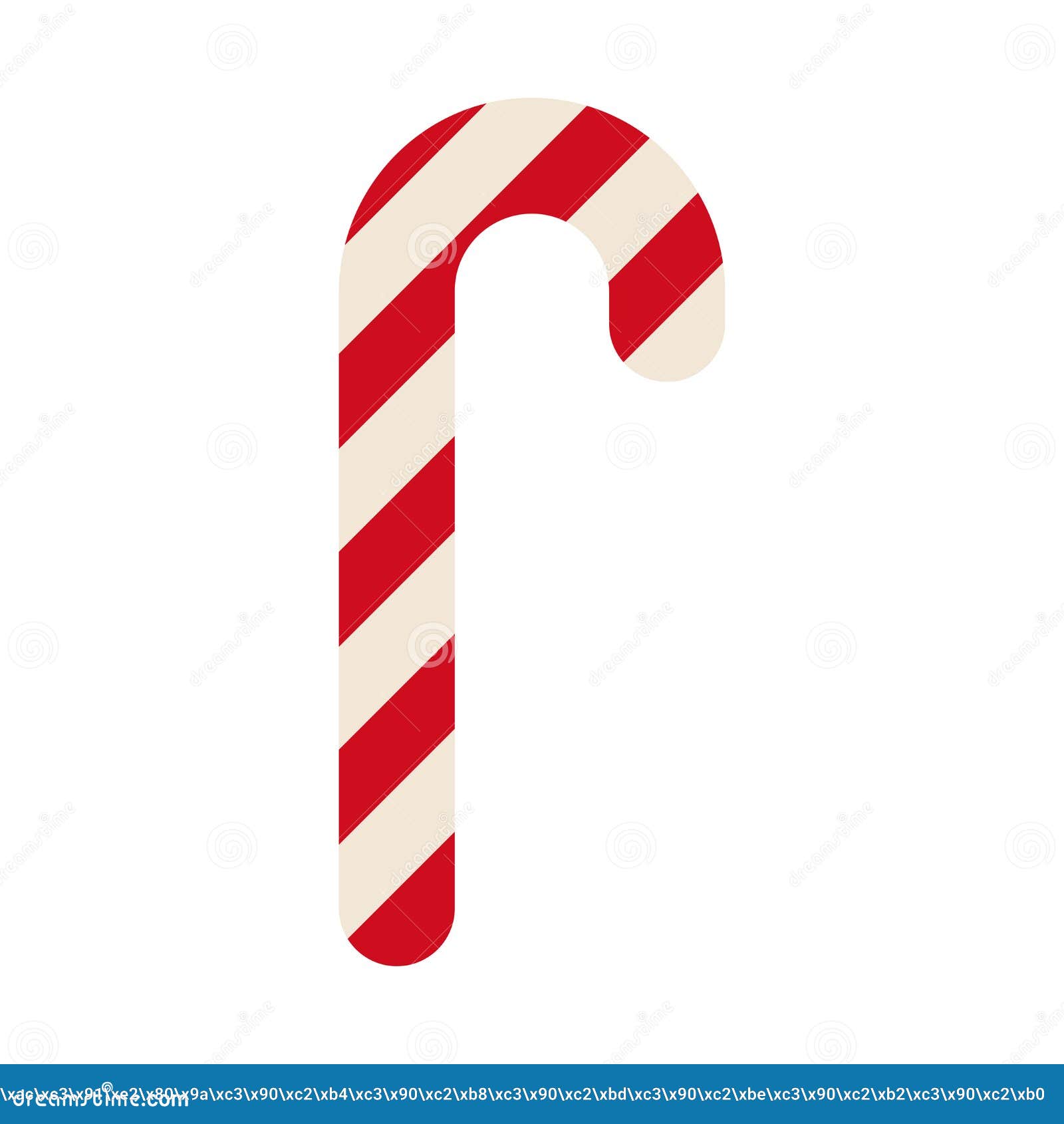 White-red striped cane stock vector. Illustration of pattern - 255501546