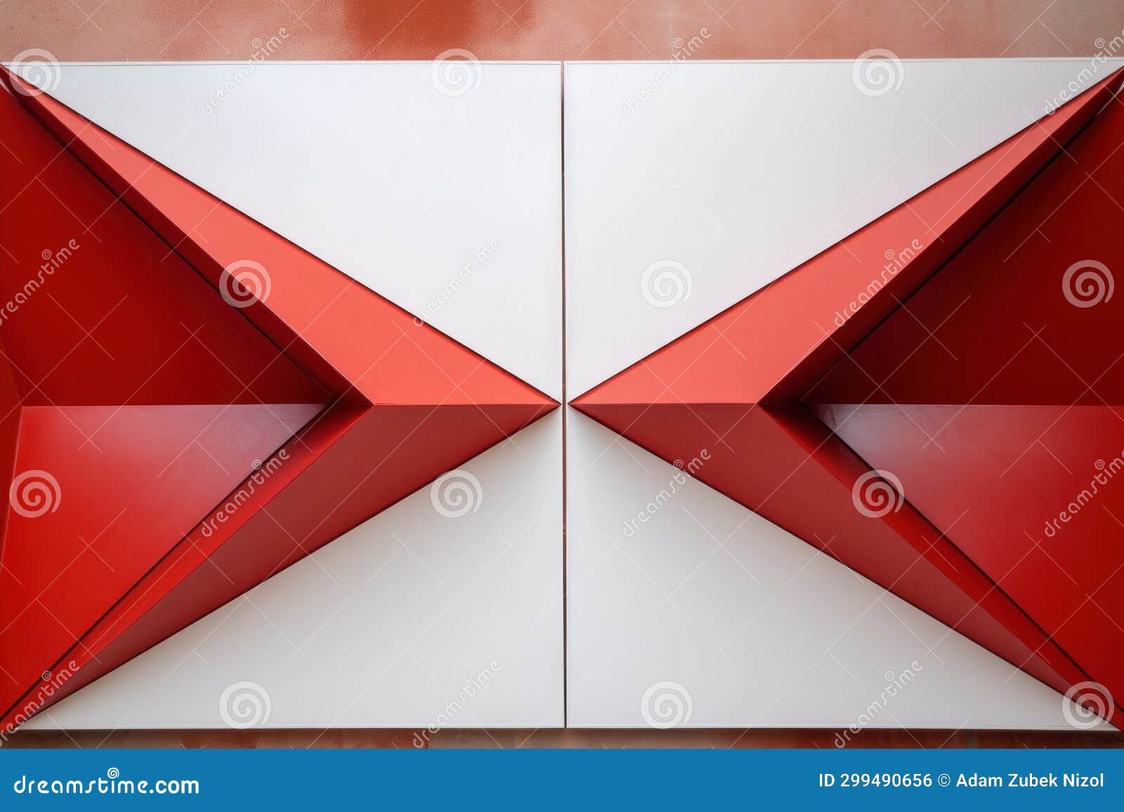 A White and Red Triangle Shaped Objects Stock Illustration ...