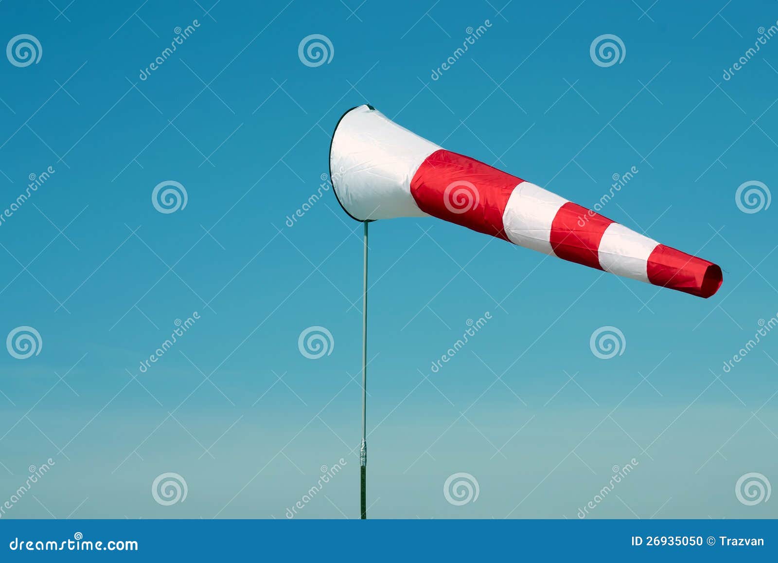 White-red windsock stock photo. Image of field, indicator - 26935050