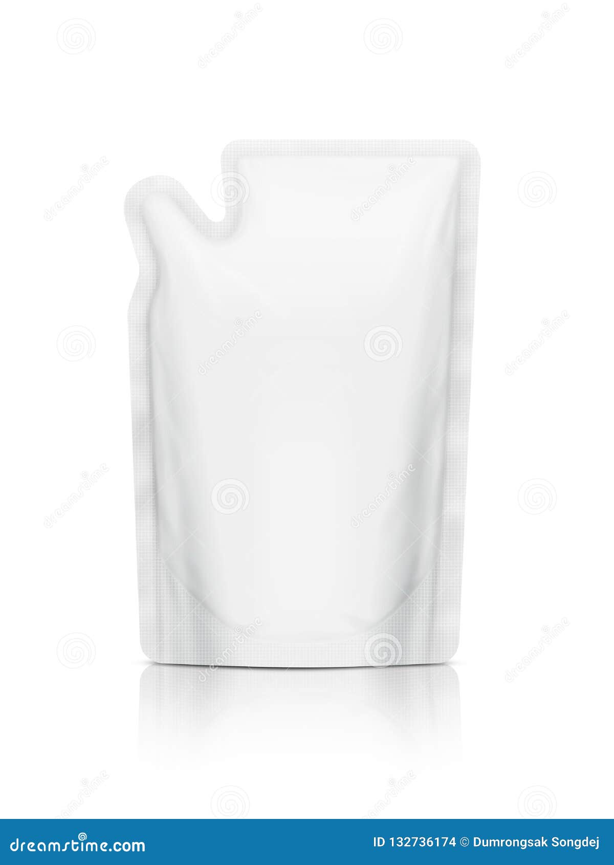 White Refill Pouch Isolated on White Background Stock Photo - Image of ...