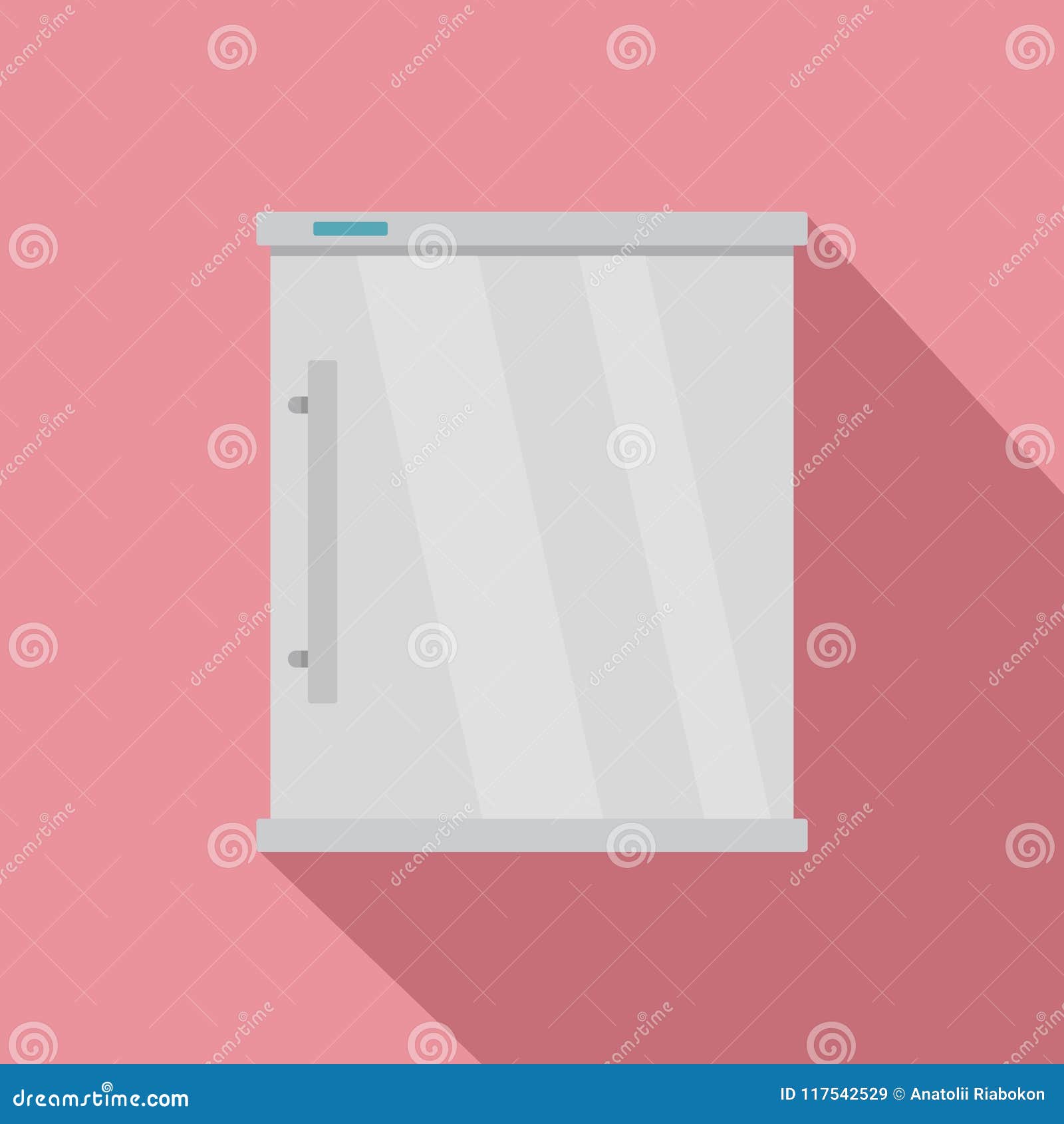 White Refrigerator Icon, Flat Style Stock Vector - Illustration of ...