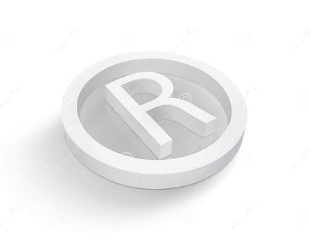 White Registered Trademark Symbol Stock Illustration - Illustration of ...
