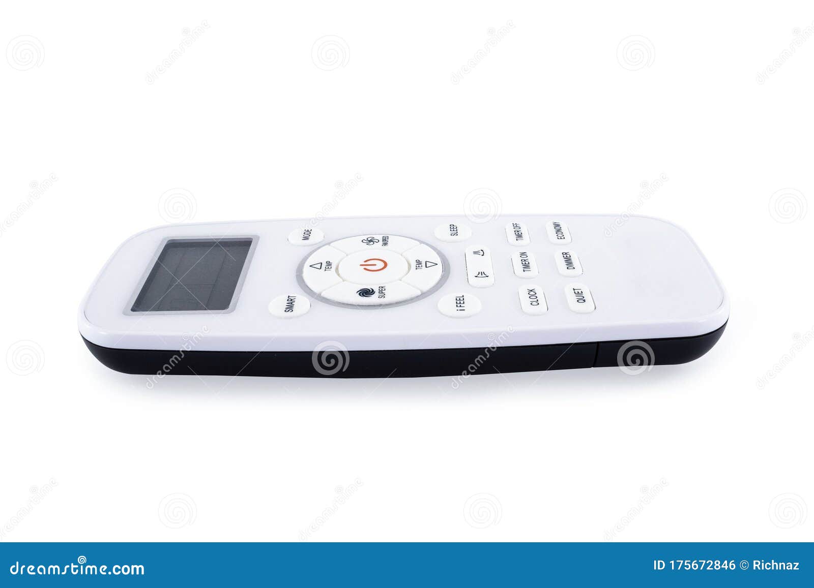 White Remote Control for Air Conditioning. Remote on White Background ...