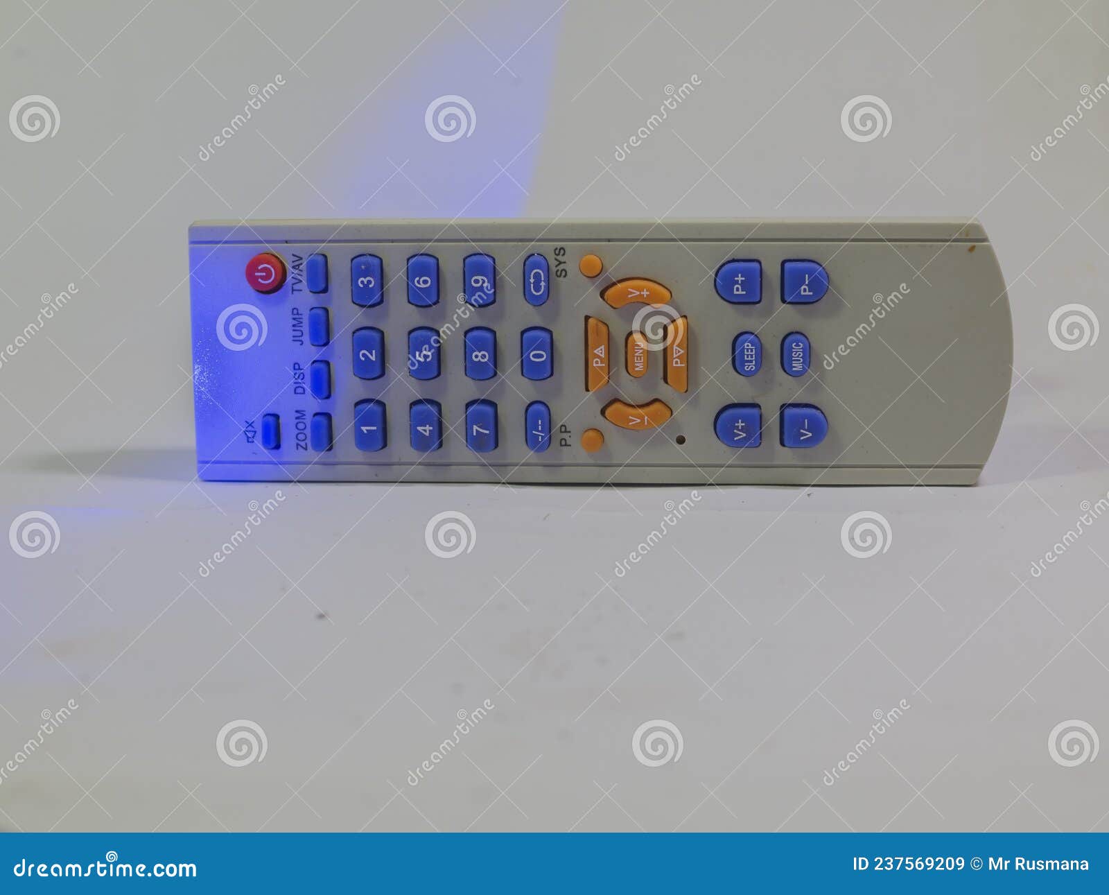 White Remote Control for Tv on a White Background. Stock Image - Image ...