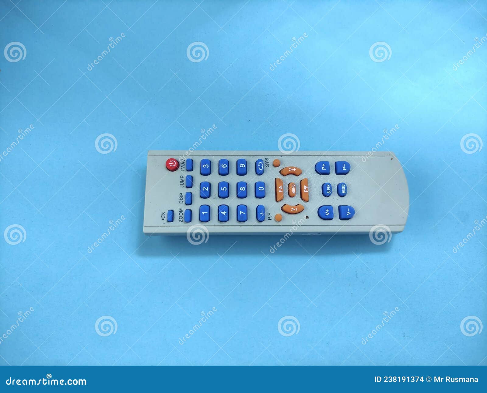 White Remote Control for Tv on a Colored Background. Stock Photo ...