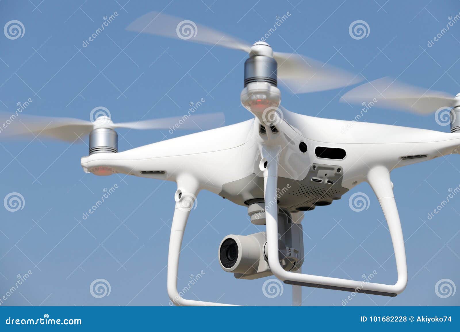 White Remote Controlled Drone Flying Editorial Stock Photo - Image of ...