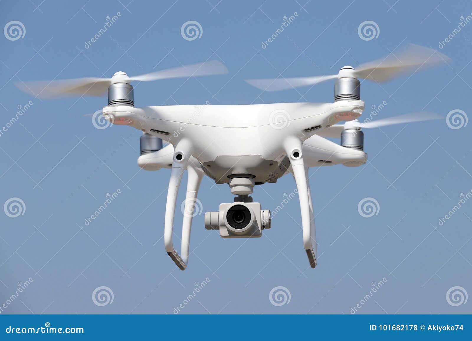 White Remote Controlled Drone Flying Editorial Stock Photo - Image of ...
