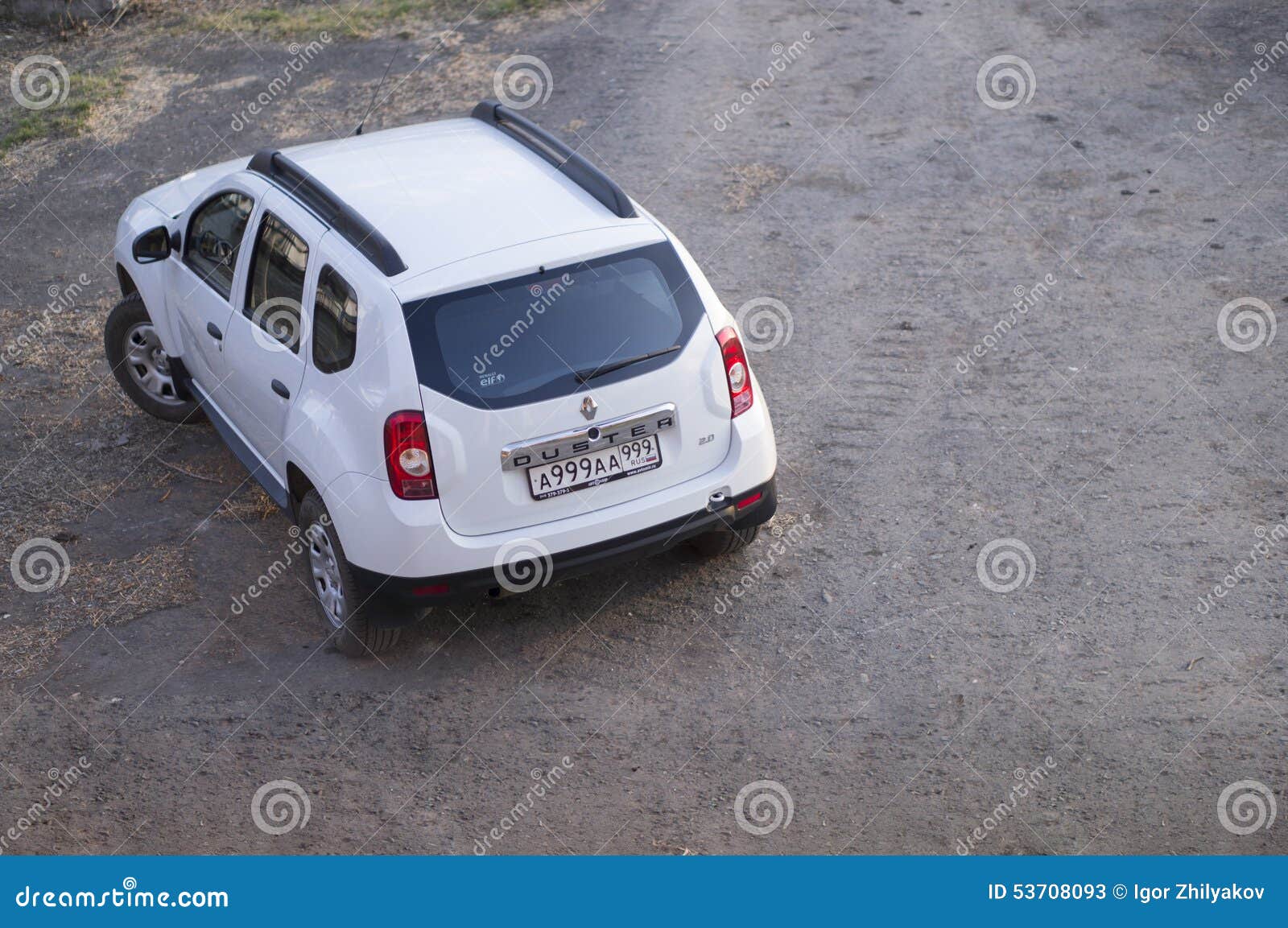 White Renault Duster editorial stock photo. Image of washed - 53708093