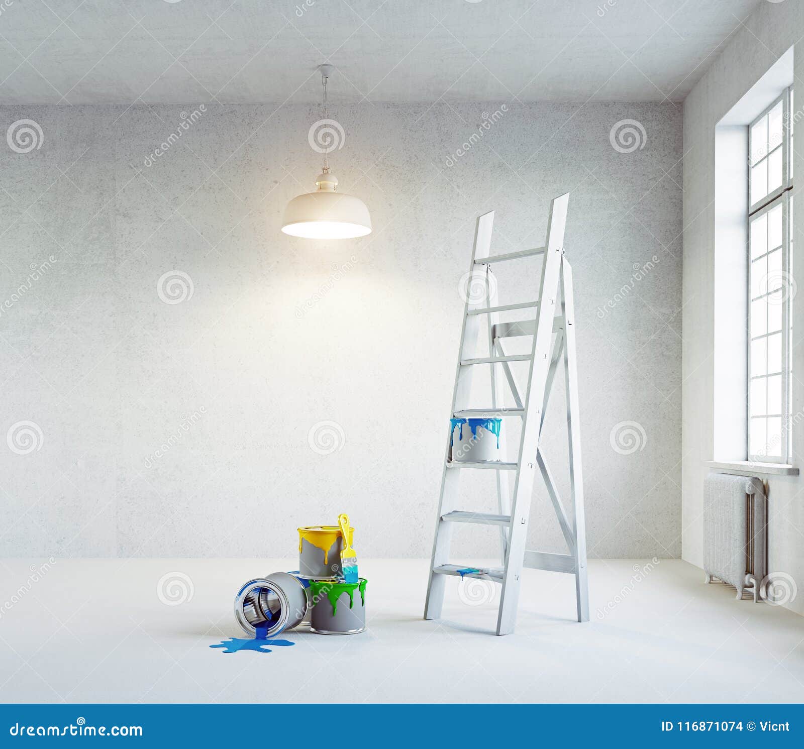 White renovation interior stock illustration. Illustration of house ...