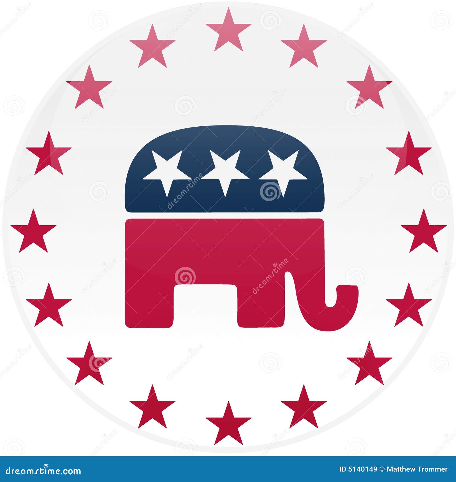 White Republican Button editorial stock image. Illustration of ...