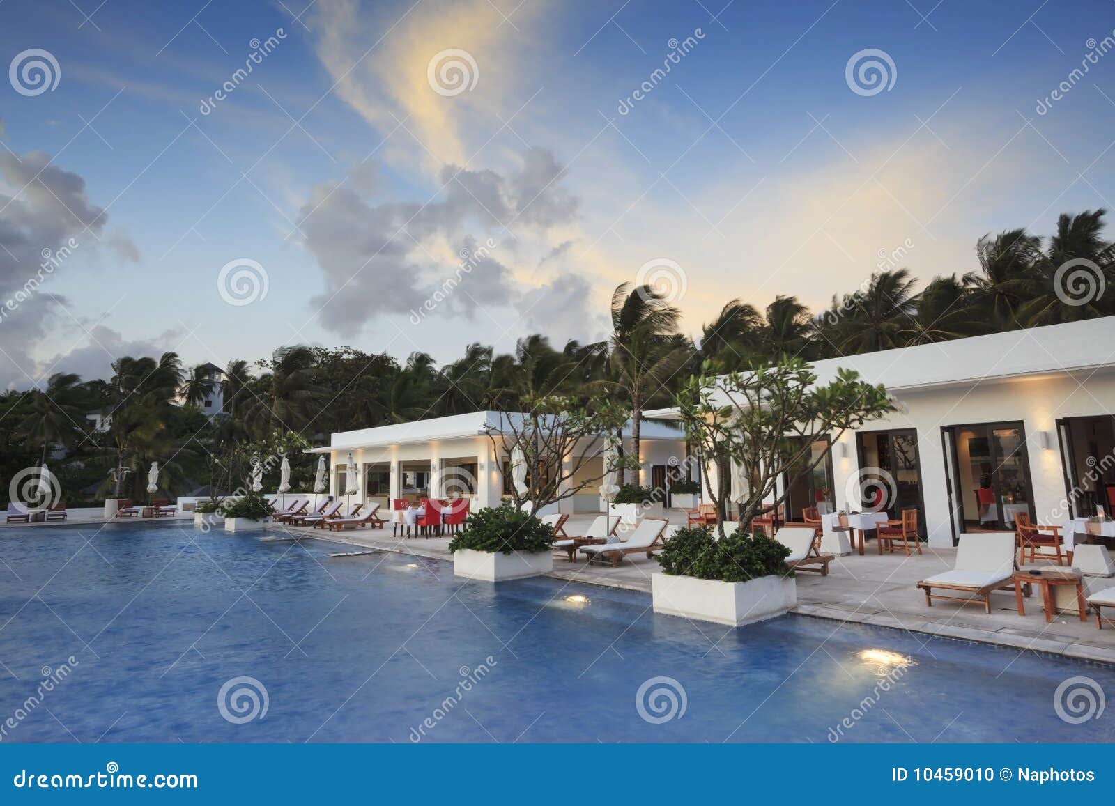 White Restaurant at Swimming Pool Stock Photo - Image of andaman, relax ...