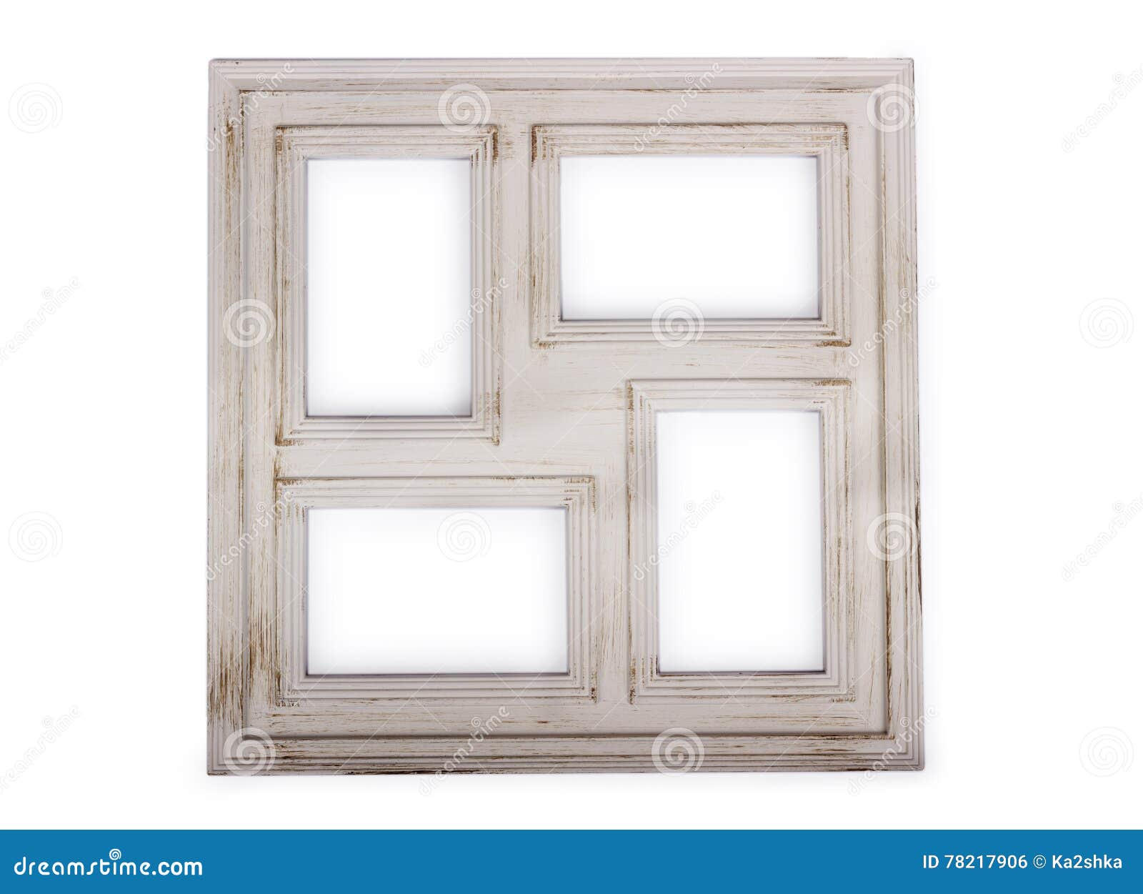 White Retro Photo Frame Isolated on White Stock Photo - Image of edge ...