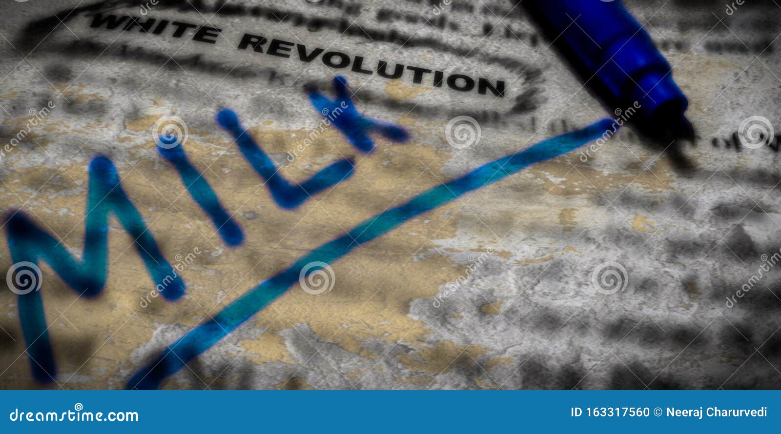 White Revolution Text Written with Milk Blur Concept Abstract ...