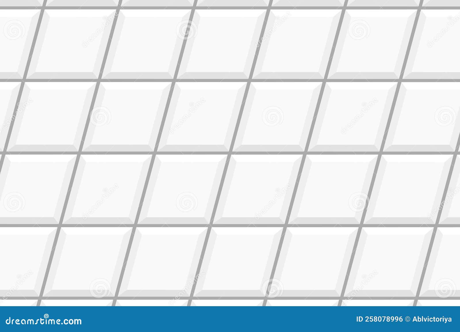 White Rhombus Tile Slanted Seamless Pattern. Interior or Exterior Diamond Mosaic Texture Stock ...