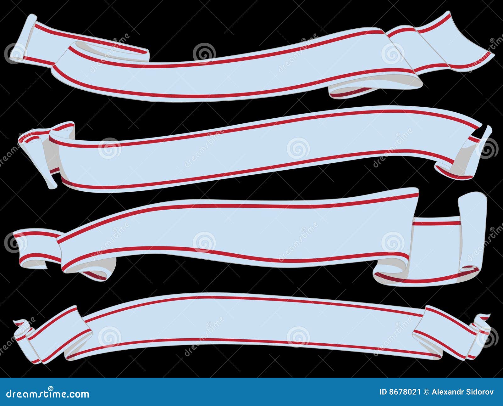 White ribbon stock vector. Illustration of burnt, brown - 8678021