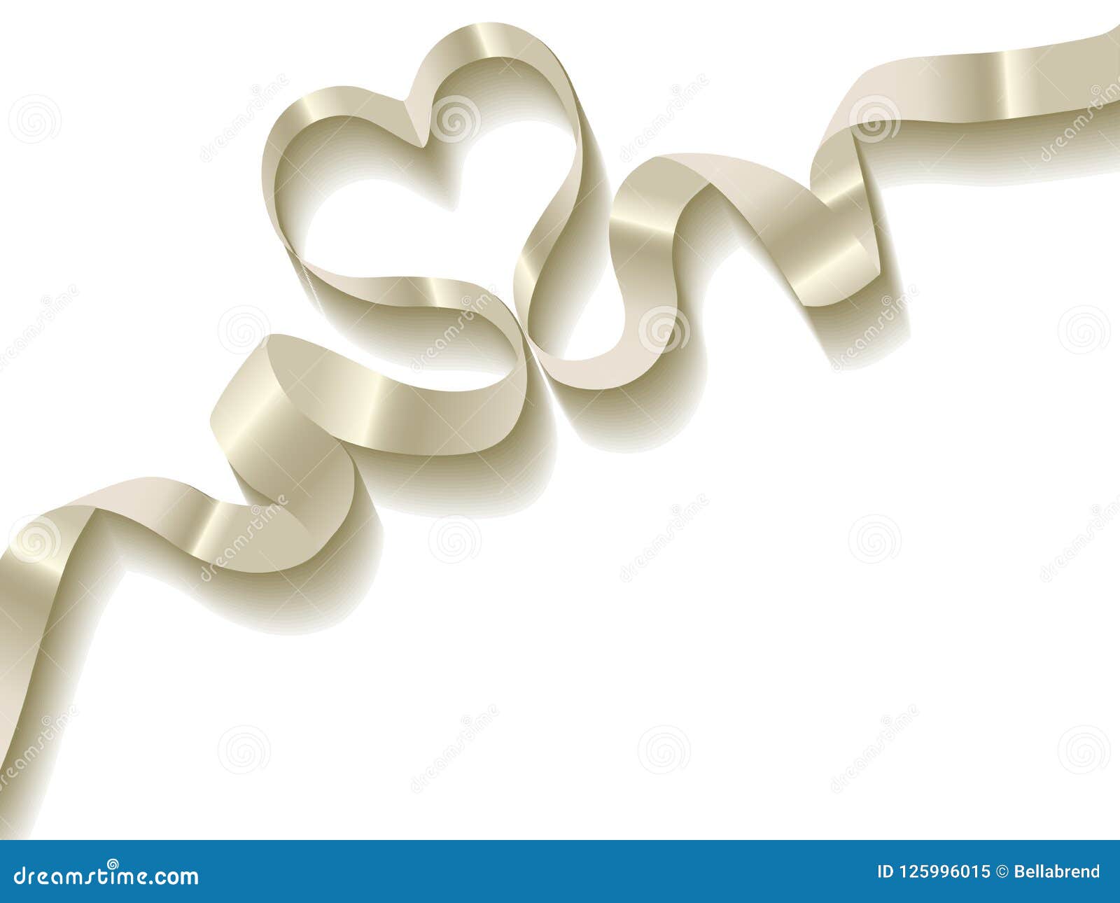 White Ribbon on a White Background. Stock Vector - Illustration of ...