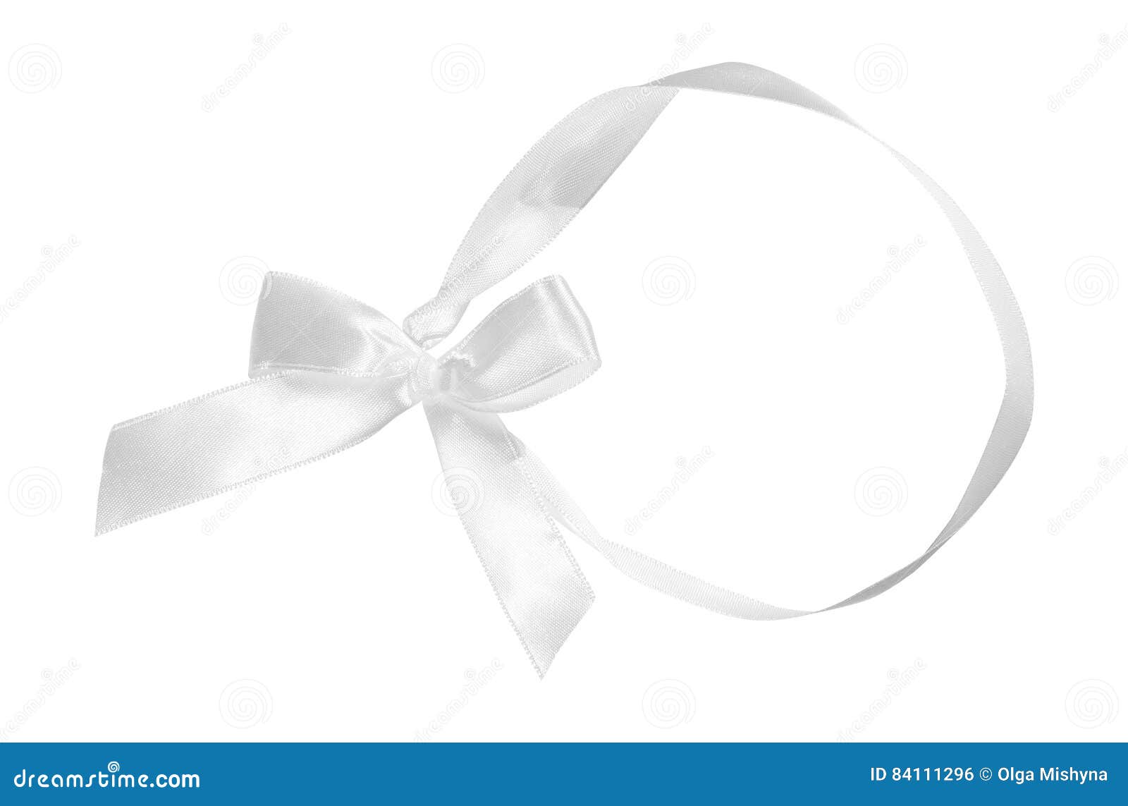 White ribbon bow stock photo. Image of color, strip, xmas - 84111296
