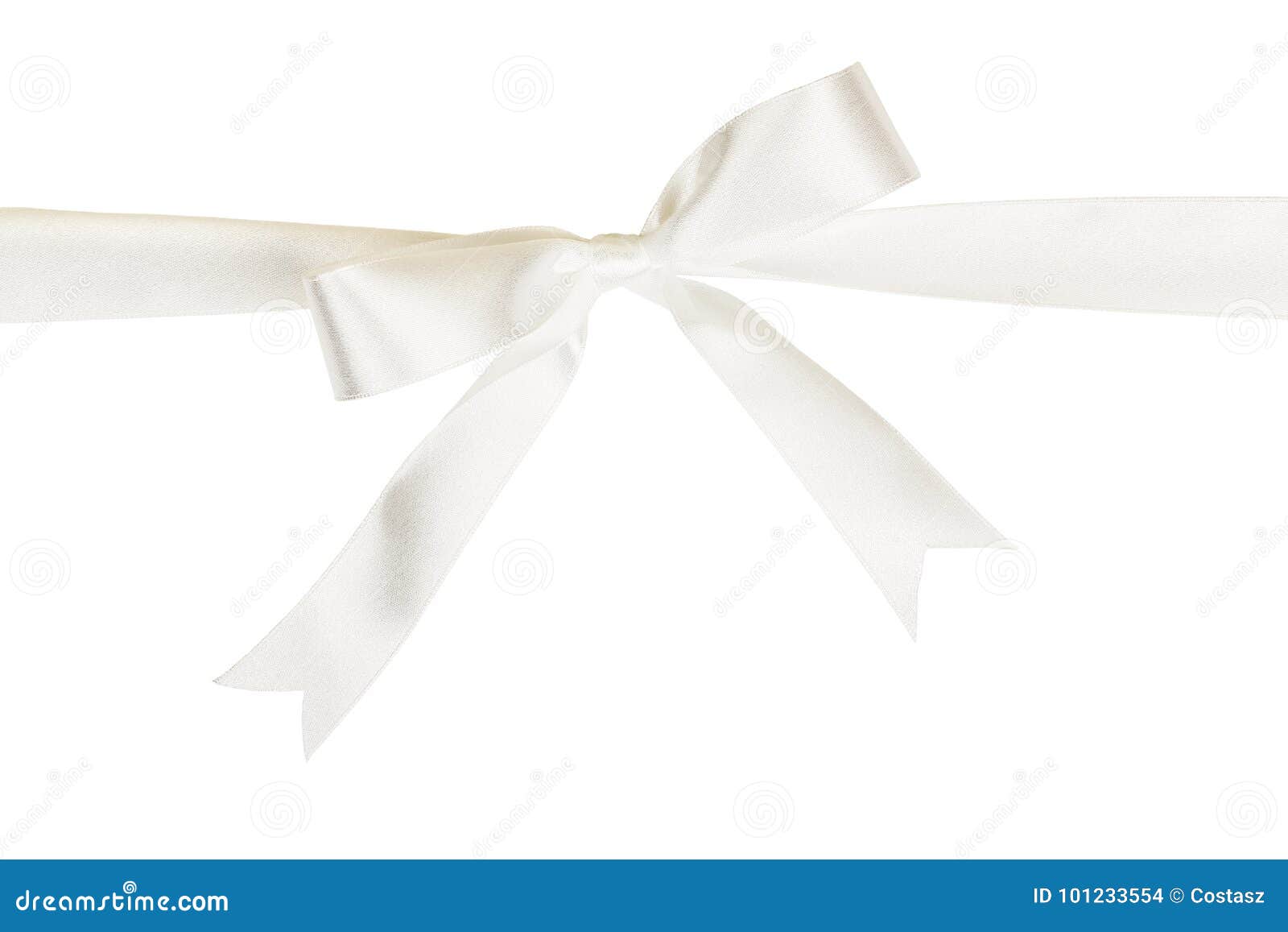 White ribbon bow stock photo. Image of space, satin - 101233554