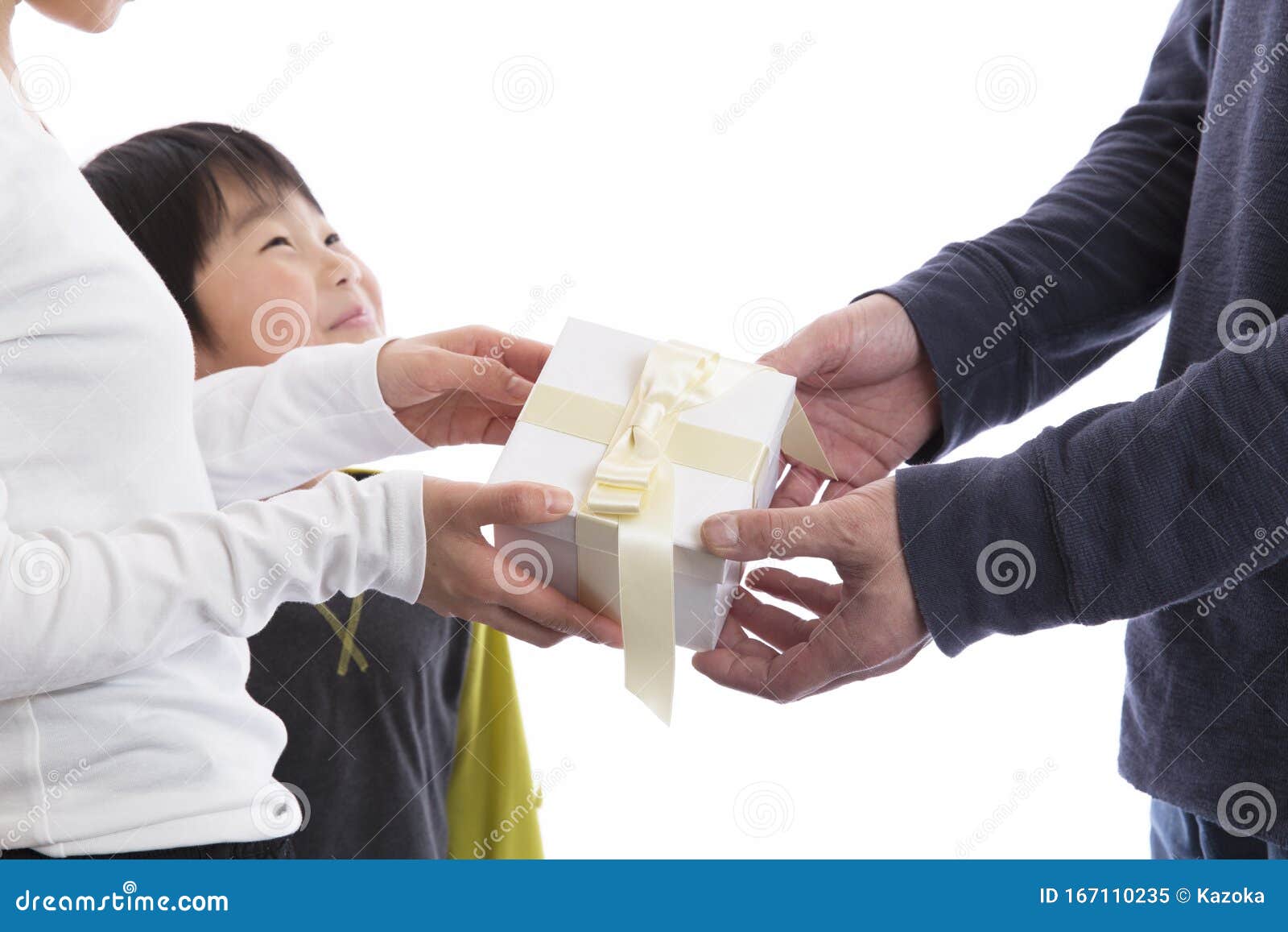 White ribbon gift box stock image. Image of romantic - 167110235