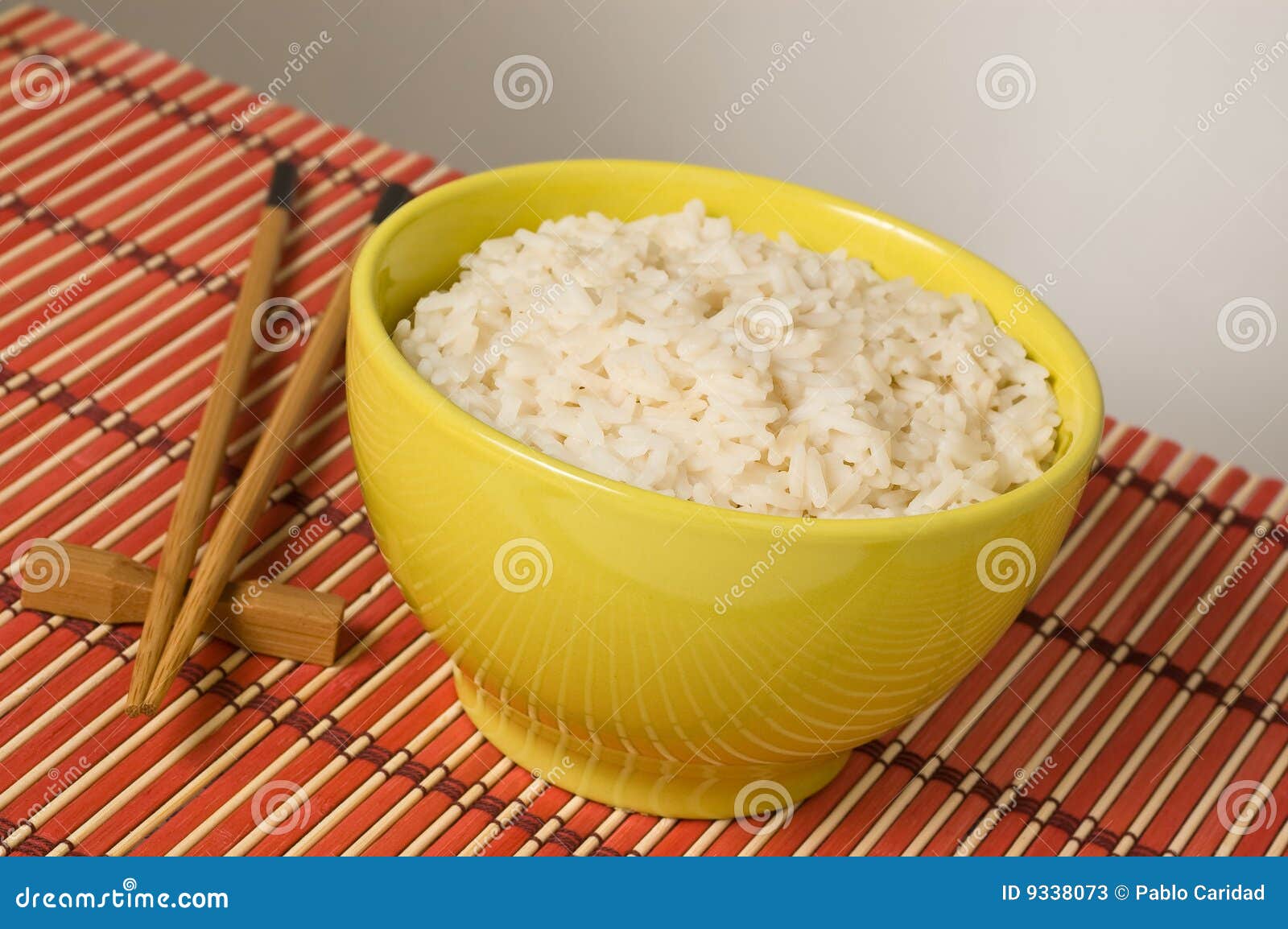 White rice in bowl stock image. Image of cooked, lunch - 9338073