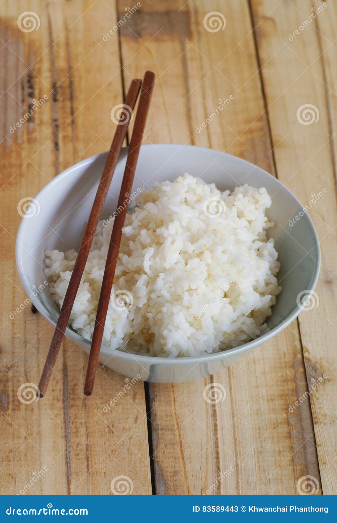 White rice on bowl stock image. Image of chinese, healthy - 83589443