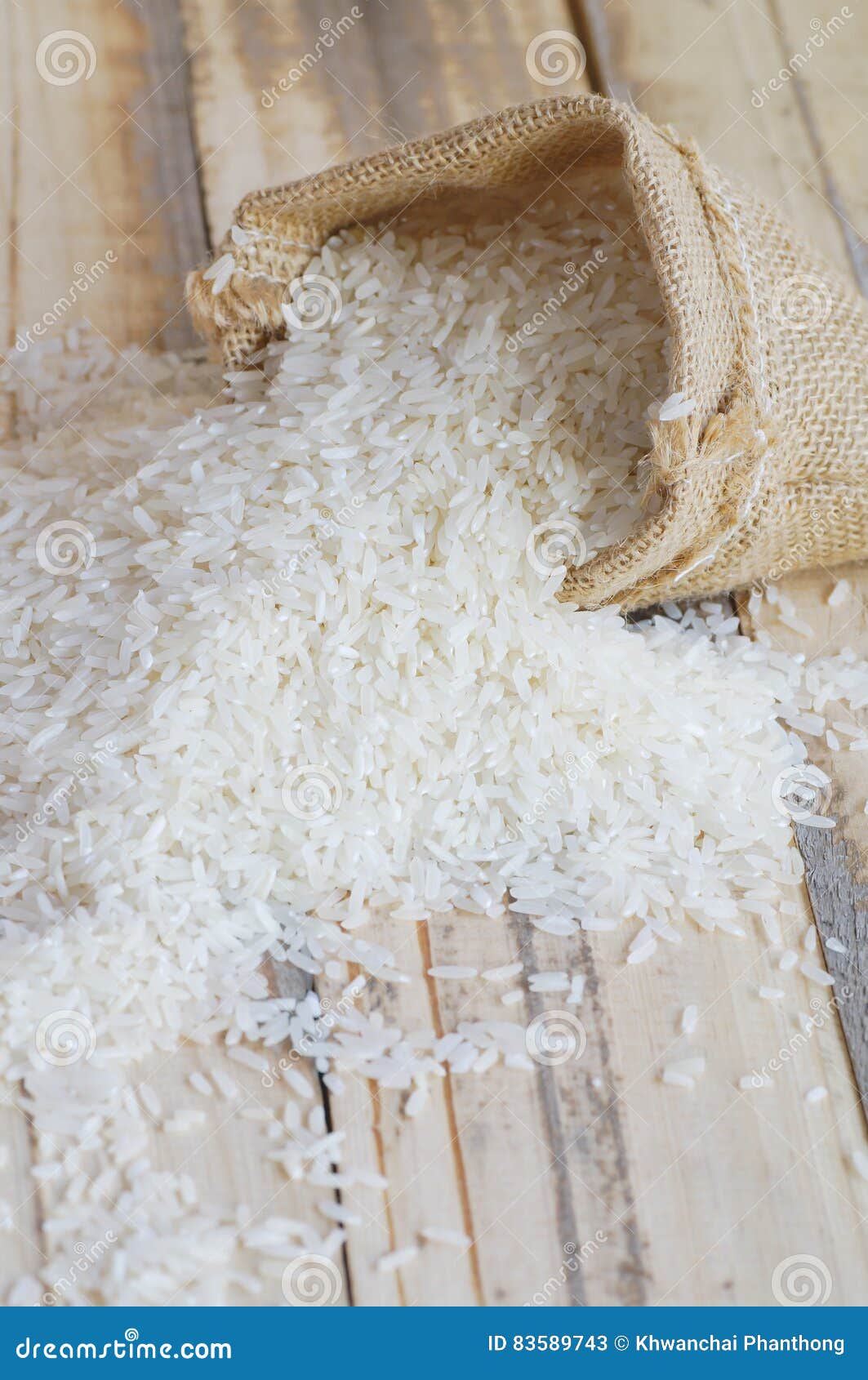 White Rice in Burlap Sack with Rice Grain Stock Image - Image of food ...