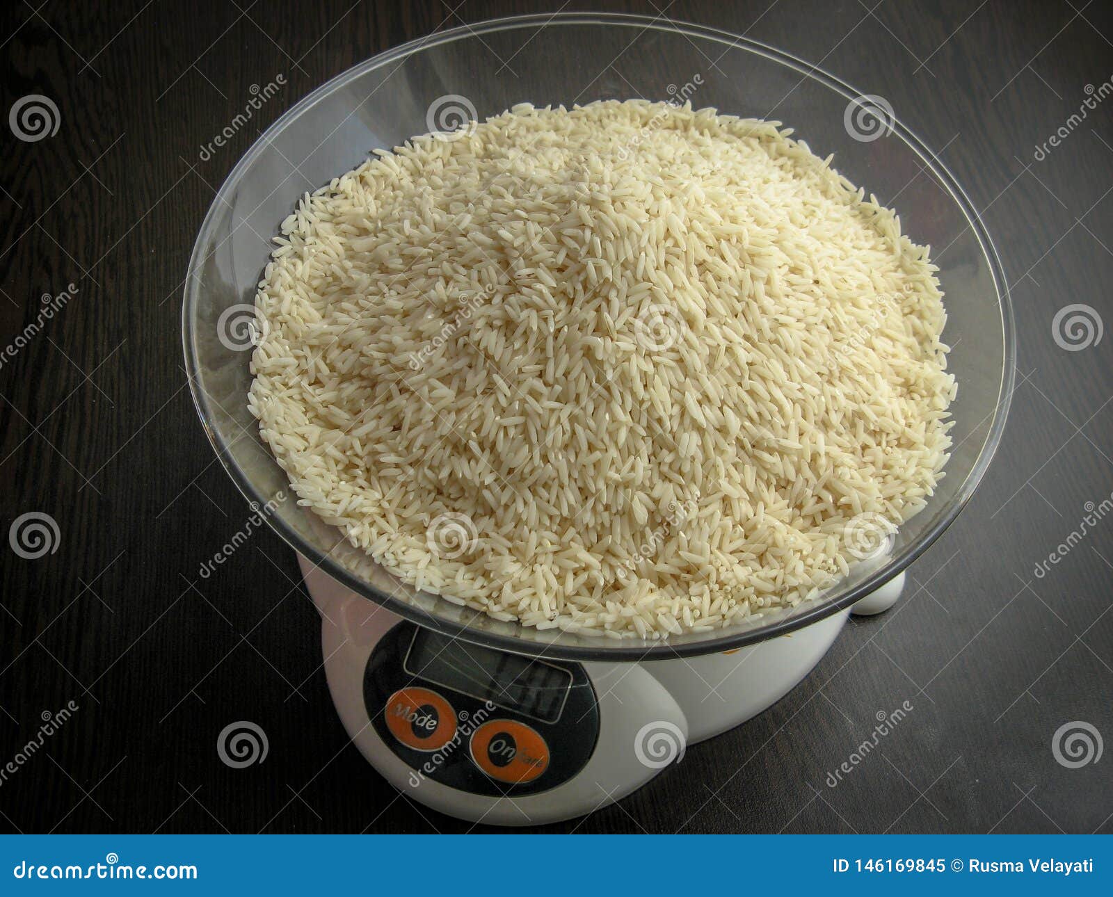 White Rice on a Digital Scale. Stock Image - Image of botany, crop ...