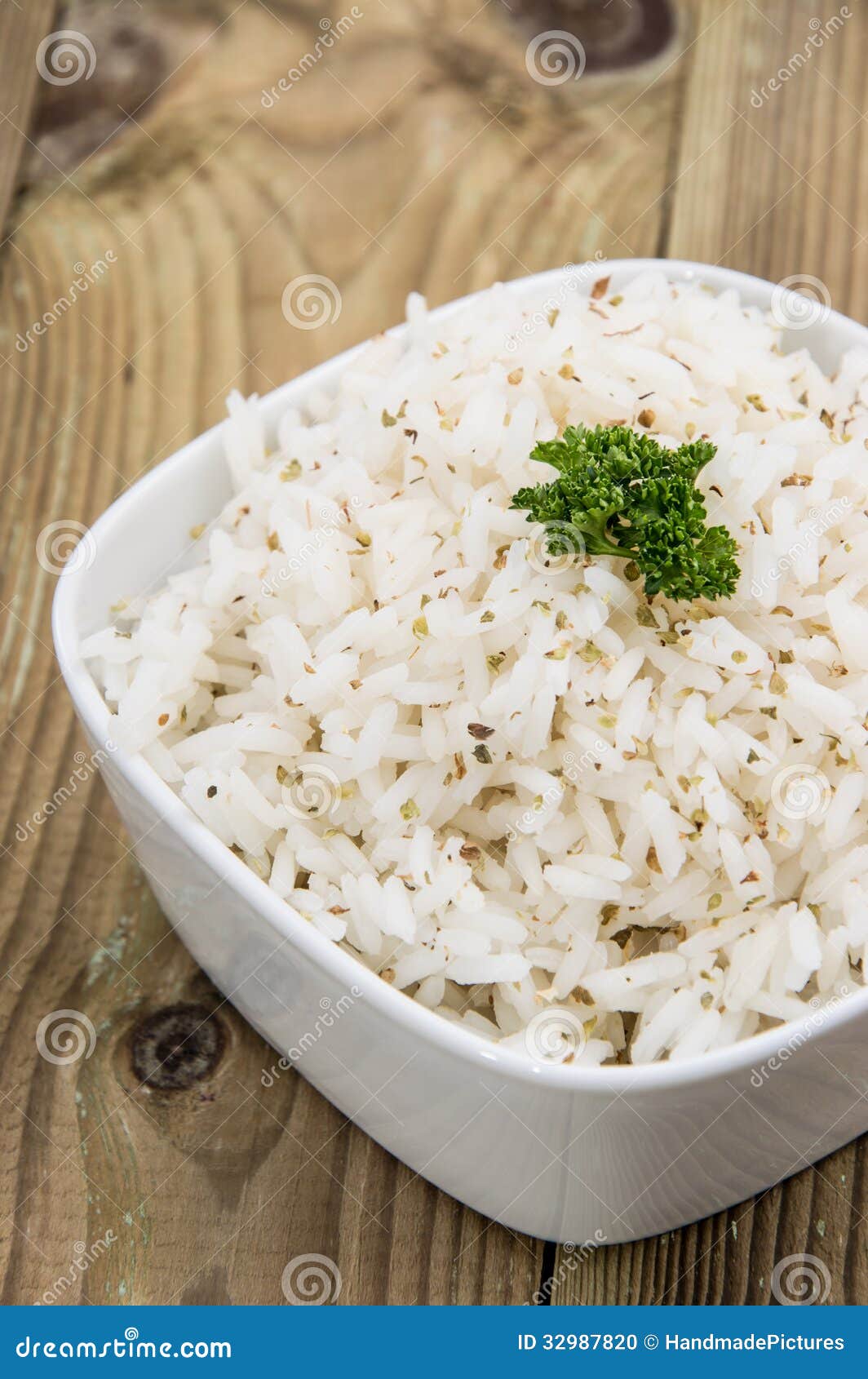 White Rice with Fresh Herbs Stock Photo - Image of basmati, oriental ...