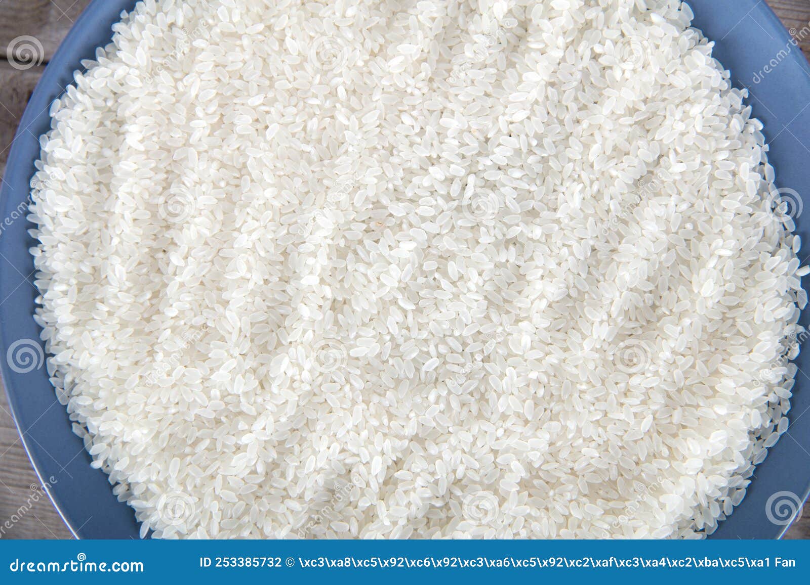 White rice on the plate stock photo. Image of ration - 253385732