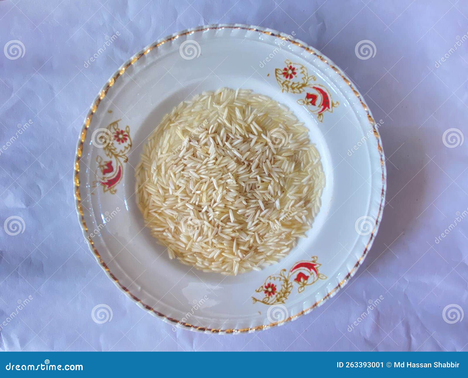 White Rice and Plate Inside Rice Plate Stock Image - Image of white ...