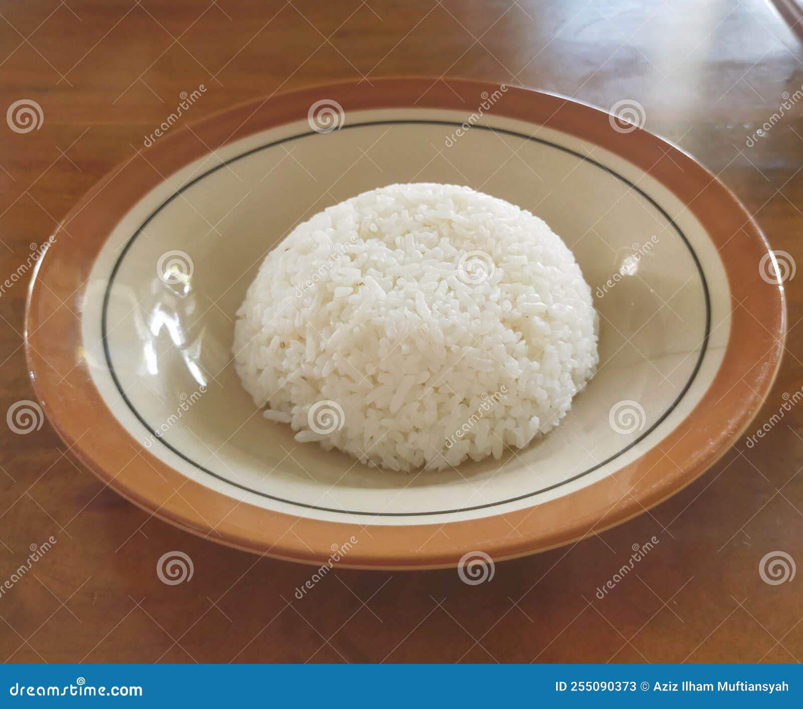 White rice on the plate stock image. Image of rice, whiterice - 255090373