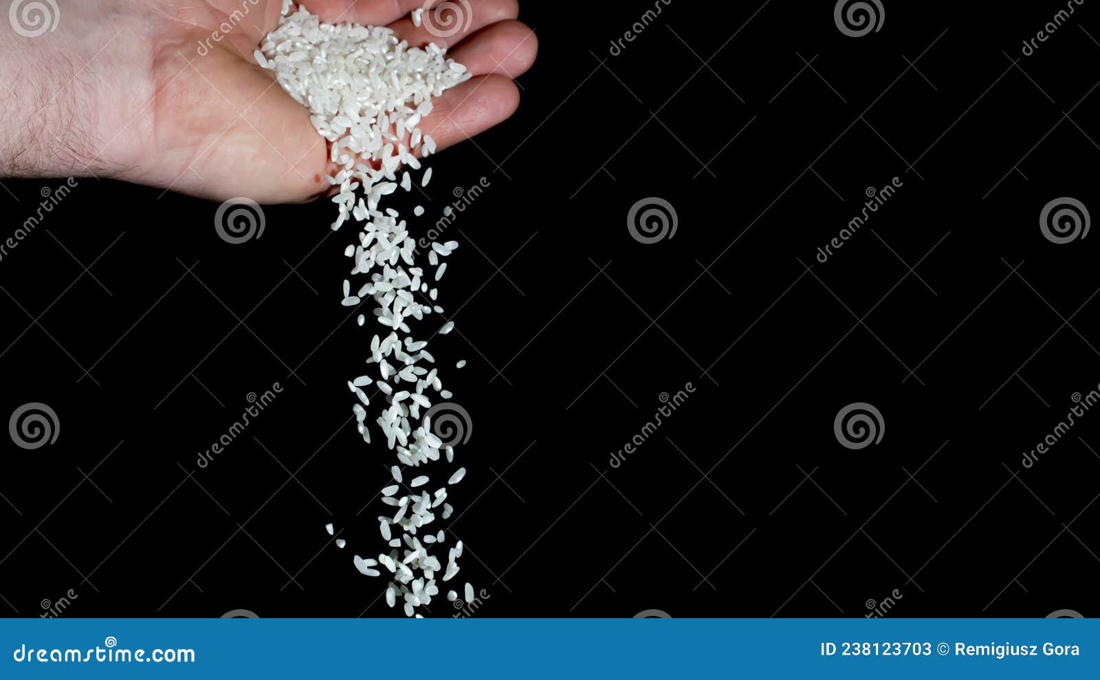 White Rice Poured into a Hand Stock Image - Image of hand, harvest ...