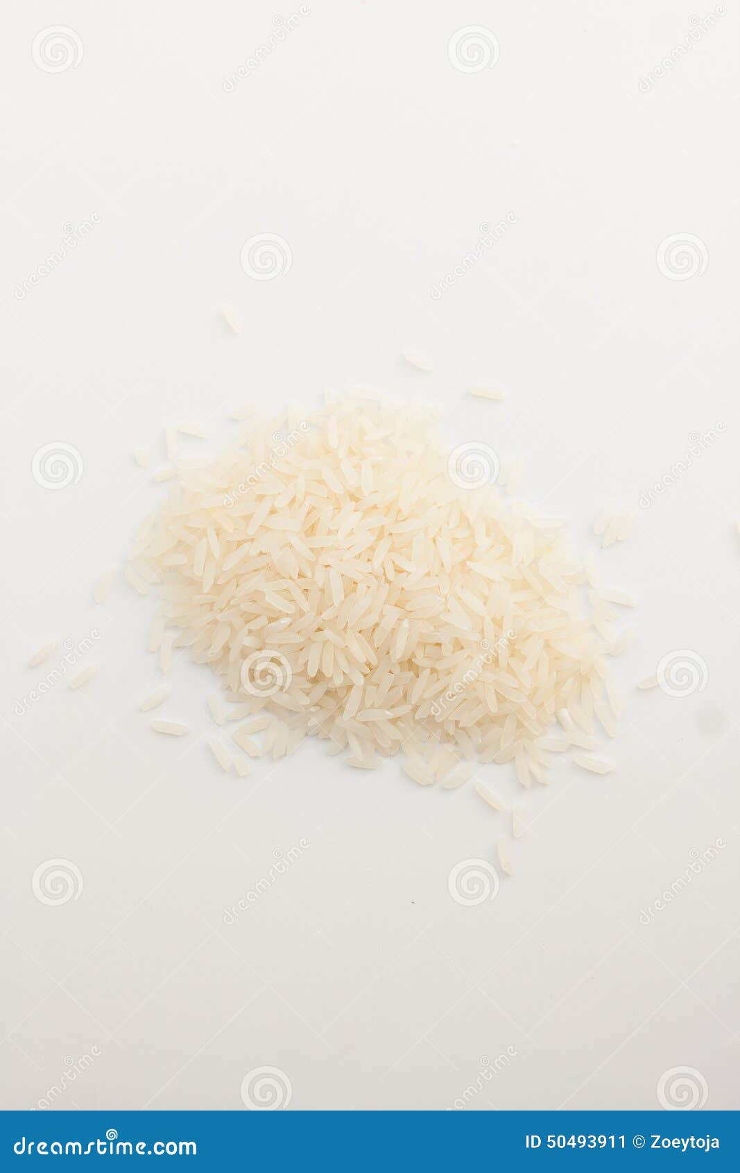 White Rice Spilled on White Background Stock Image - Image of healthy ...