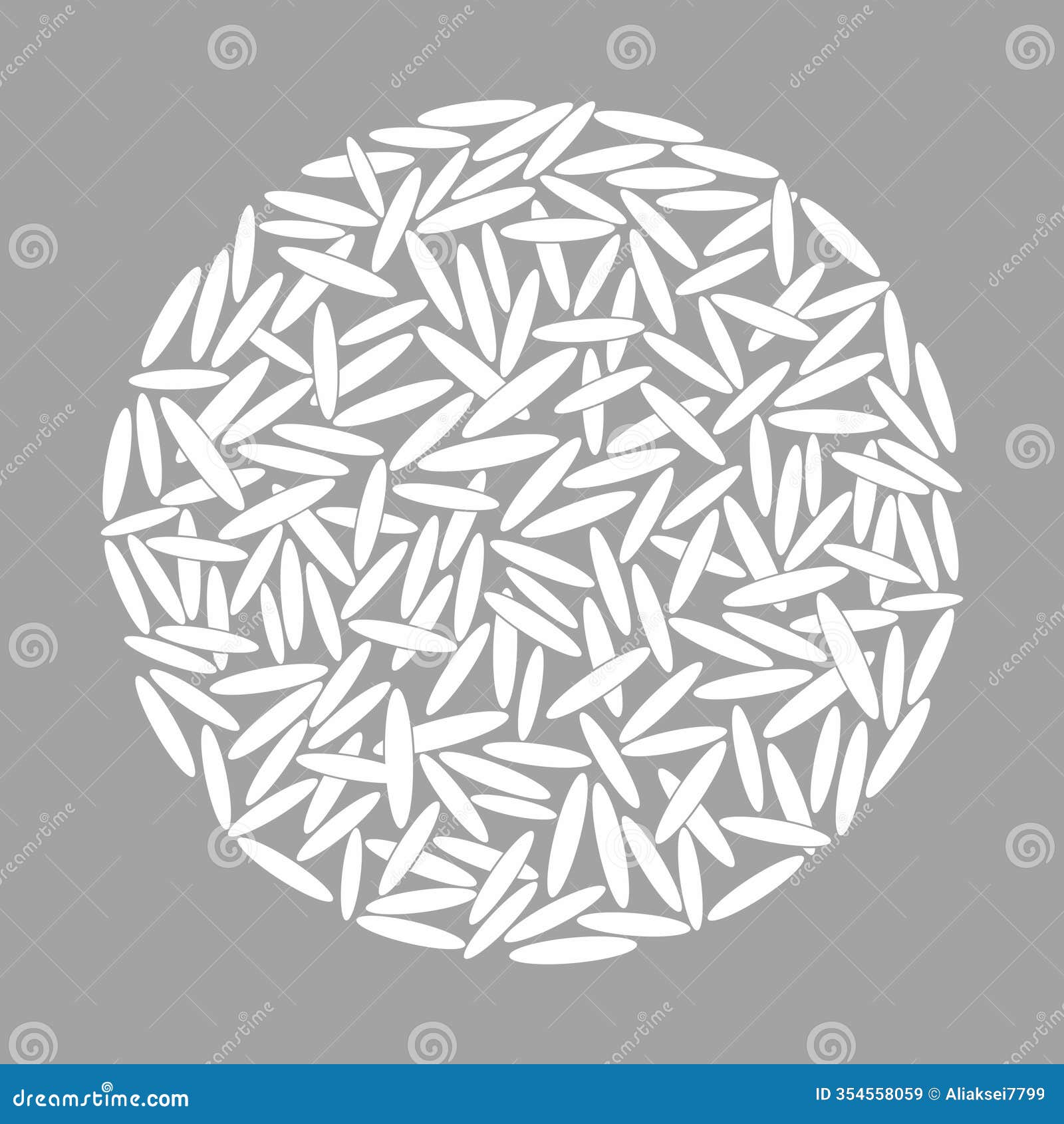 White Rice Vector. Asian Cuisine Stock Illustration - Illustration of ...