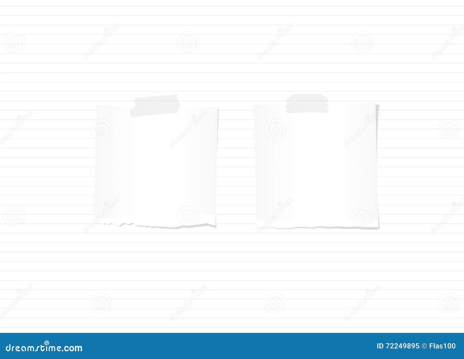 Ripped Blank Note, Notebook Paper Strips, Adhesive, Sticky Tape For ...