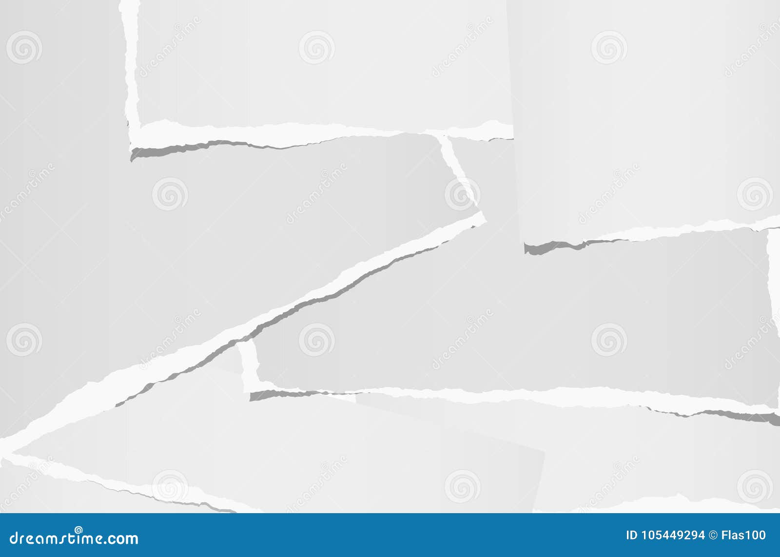 White Ripped Note, Notebook Stacked Paper Background Stock Vector ...