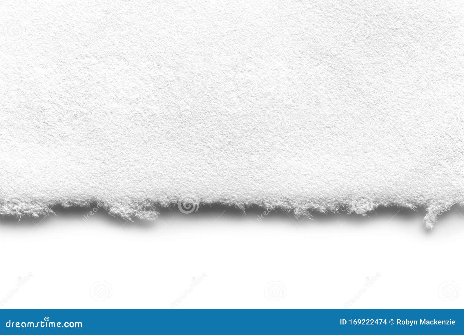 White Ripped Paper Edge Over White with Soft Shadow Stock Photo - Image ...