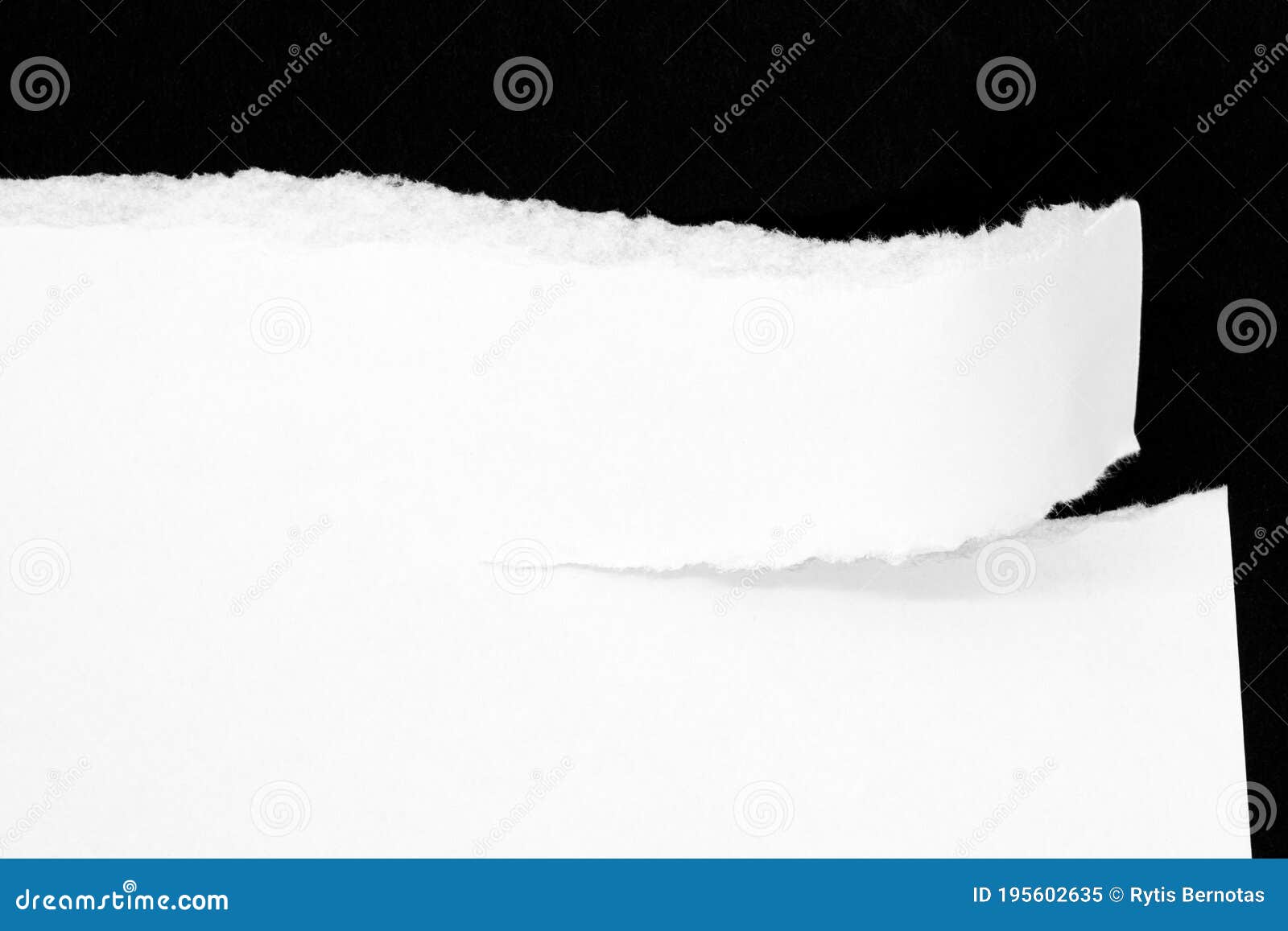 White Ripped Paper Isolated on Black Background Stock Image - Image of ...