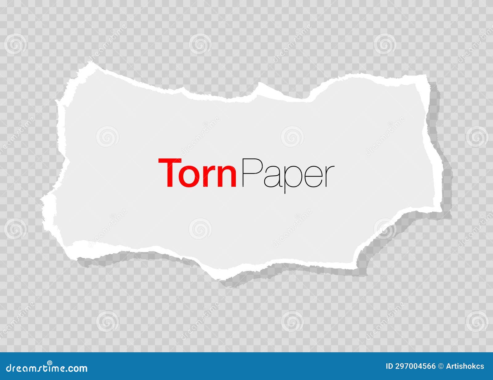 White Ripped Paper Strip. Realistic Paper Scrap with Torn Edges. Torn ...