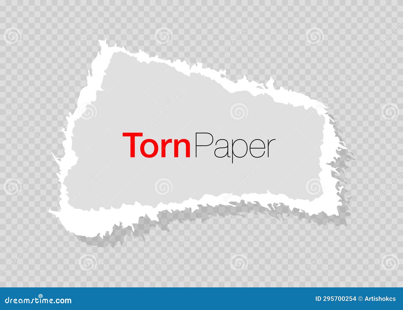 White Ripped Paper Strip. Realistic Paper Scrap with Torn Edges ...