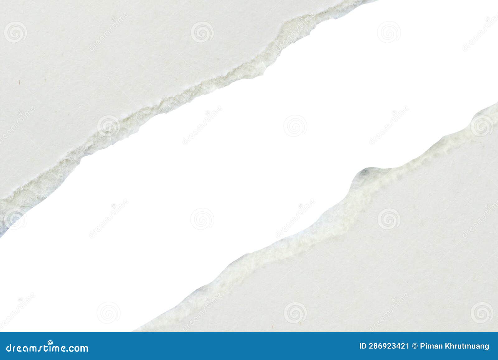 White Ripped Paper Torn Edges Strips Isolated on White Stock Image ...