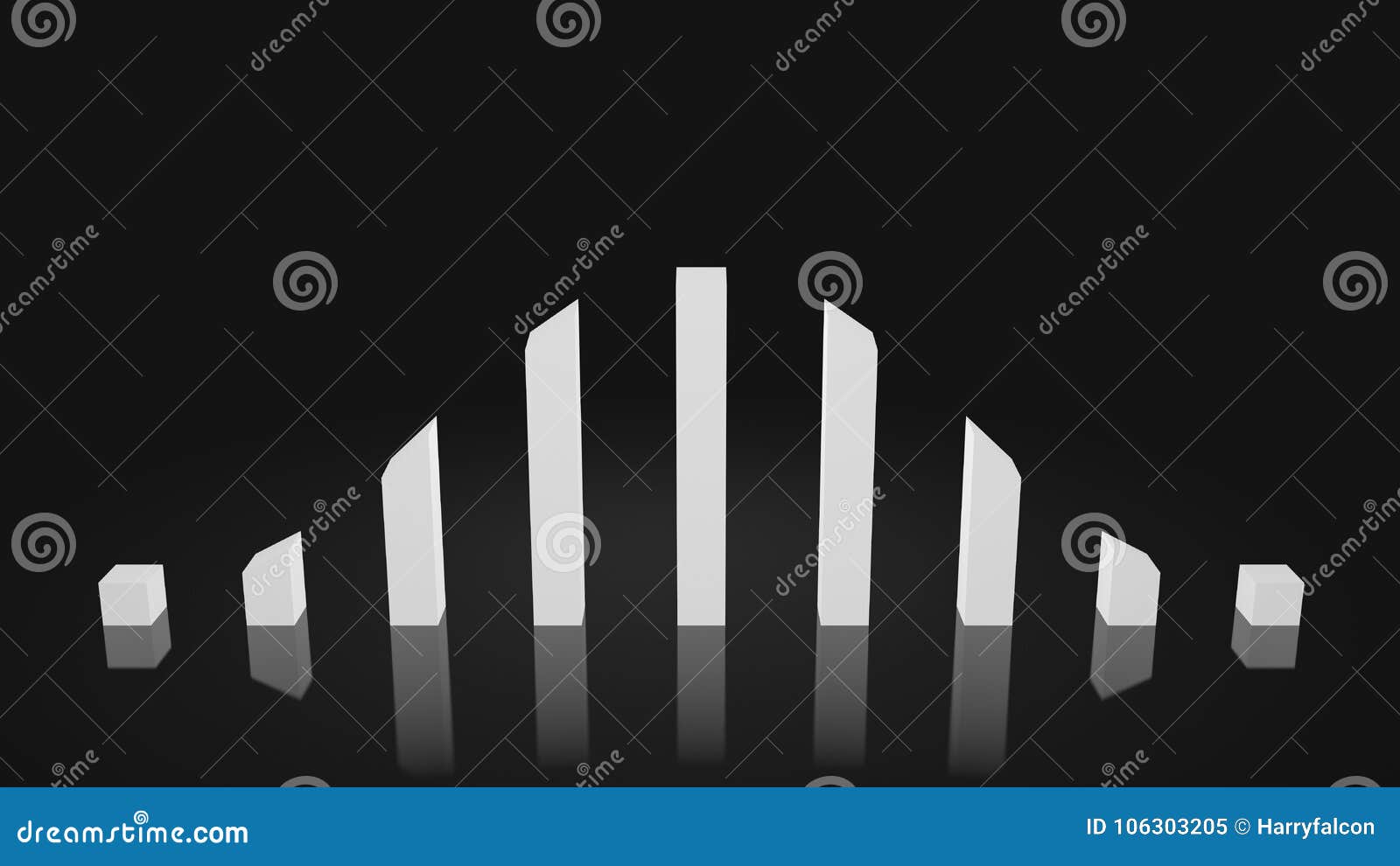 A White Rising and Falling Graph Low Angle Stock Illustration ...