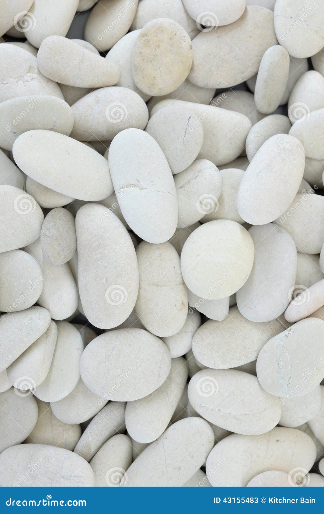 White Round River Stones