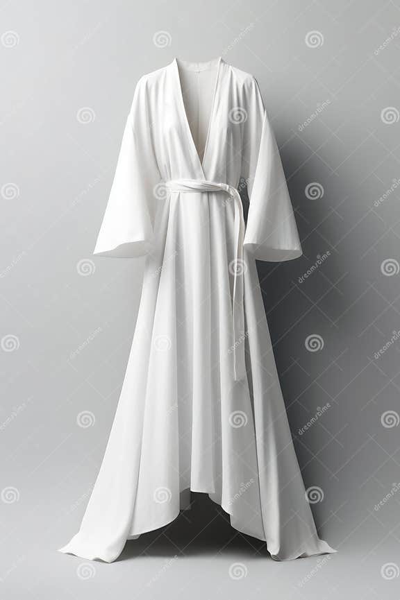 A White Robe is Hanging on a Wall. Stock Illustration - Illustration of ...